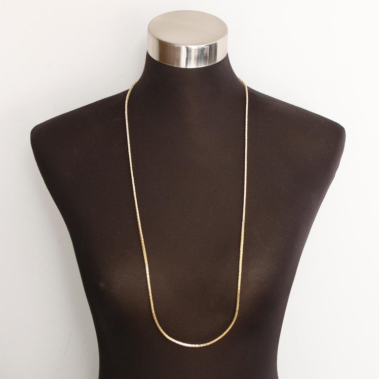18K Yellow Gold 7.27cts Straight Line Diamond Necklace For Sale at 1stDibs