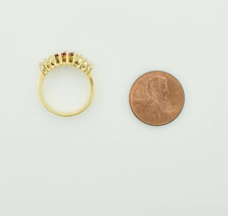 18 Karat Yellow Gold and Diamond Ring For Sale at 1stDibs