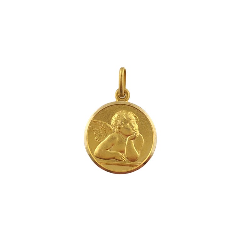 Pendentif ange en or jaune 18 carats - En vente sur 1stDibs