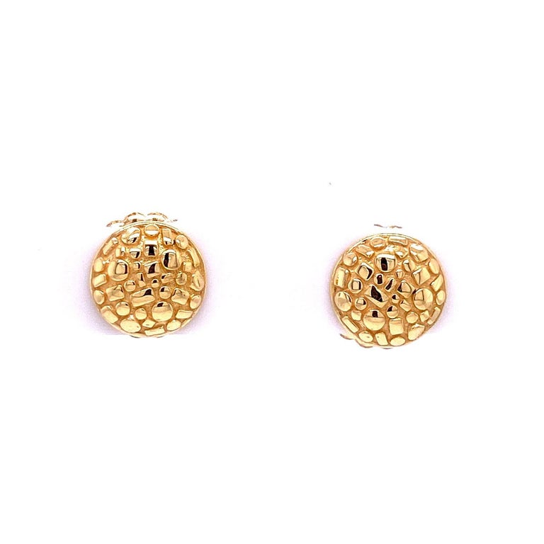18k Yellow Gold Bits and Pieces Studs with 18k Yellow Gold Verasite ...
