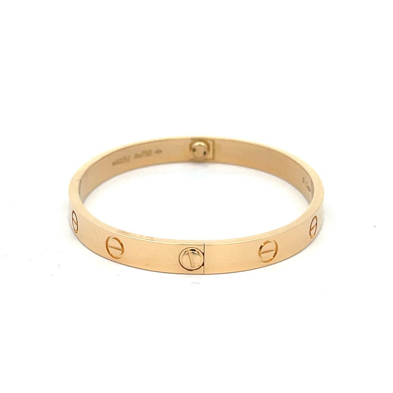 18k Yellow Gold Cartier Love Cuff For Sale at 1stDibs