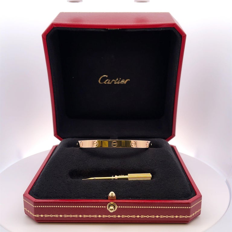 18k Yellow Gold Cartier Love Cuff For Sale at 1stDibs
