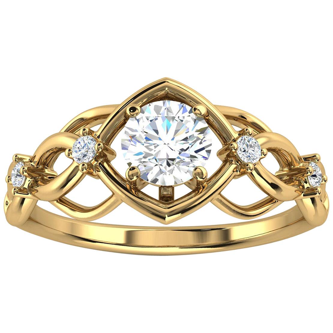 18K Yellow Gold Delicate Orim Diamond Ring 2 5 Ct Tw For Sale At 1stDibs