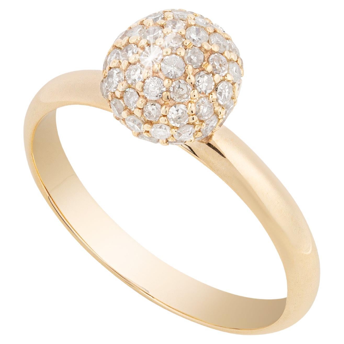 Customizable 18K Yellow Gold and Diamond Nest Ring For Sale at 1stDibs ...