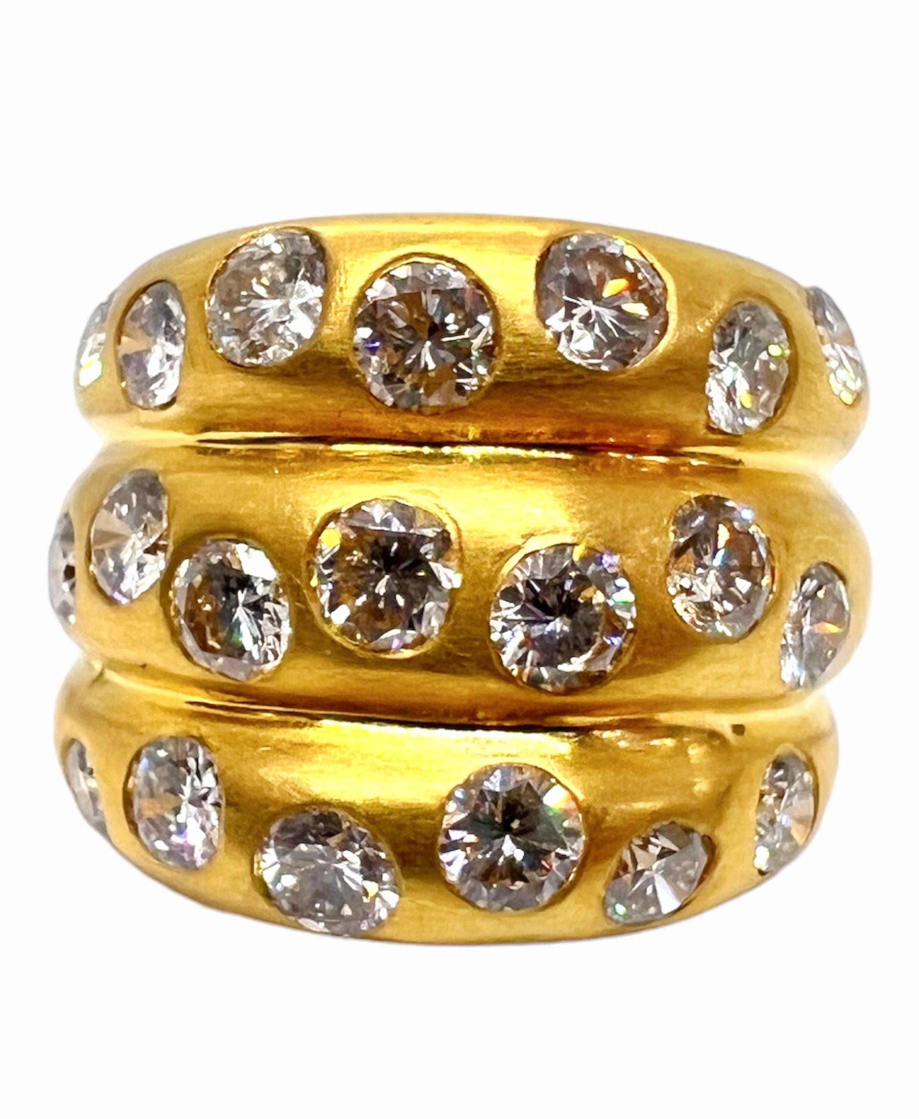 Sophia D. 18K Yellow Gold Diamond Ring with Round Diamonds at 1stDibs ...