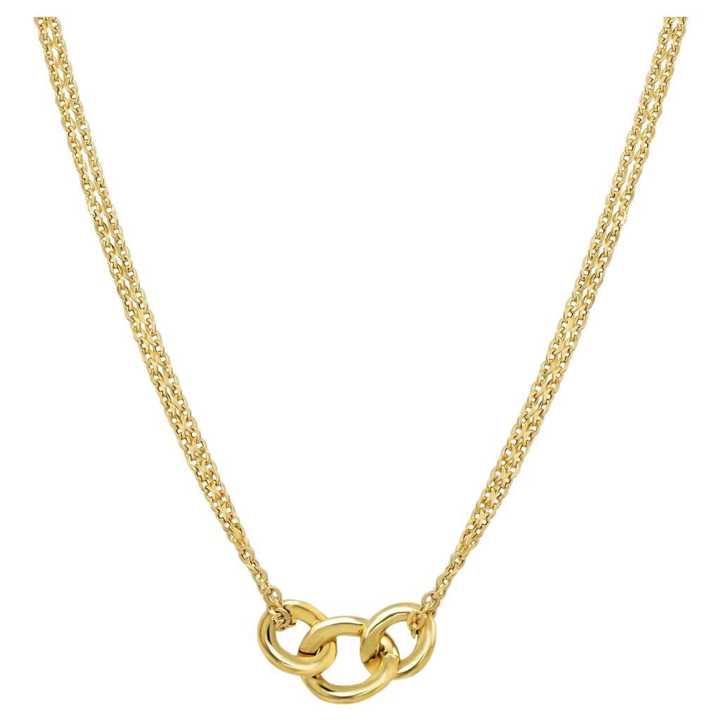 Gucci Interlocking 18K Chain Necklace With Black Onyx YBB789340001 For ...