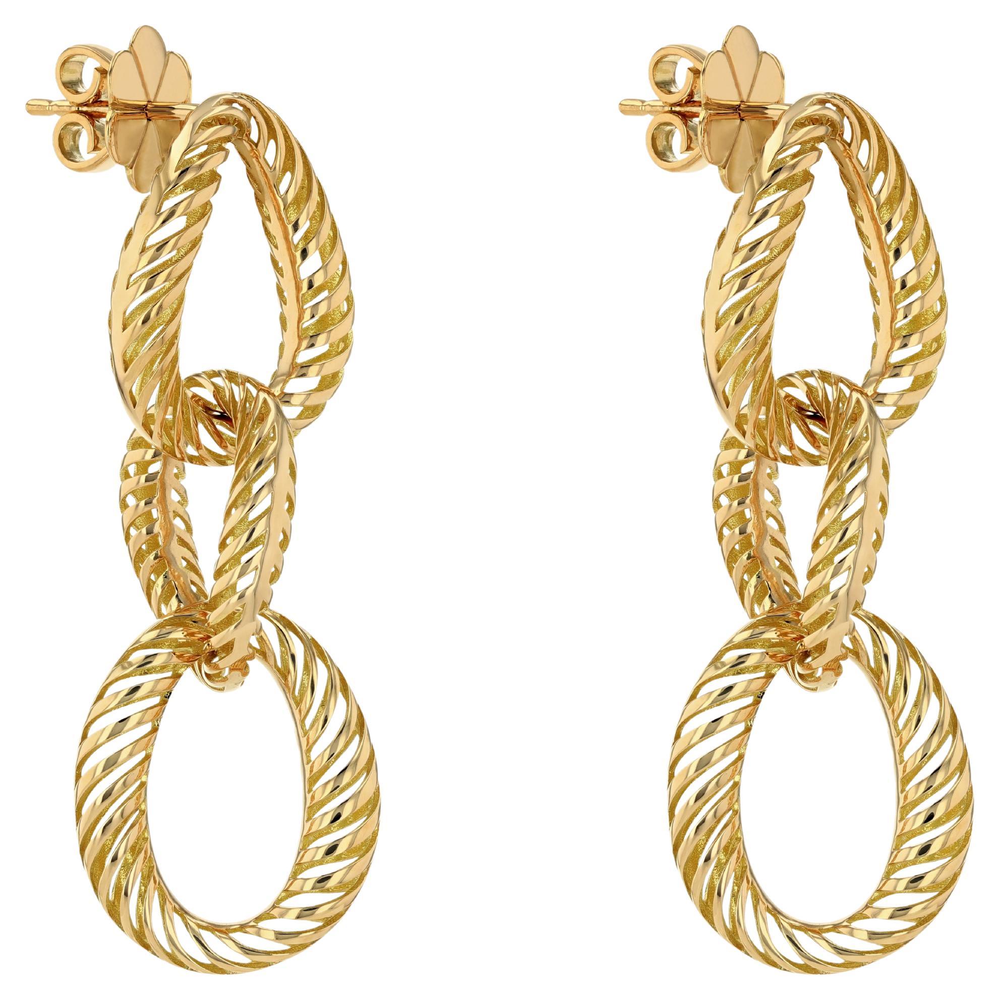 Fine Oval Shaped Pearl and Diamond Earrings, 18K Yellow Gold For Sale ...