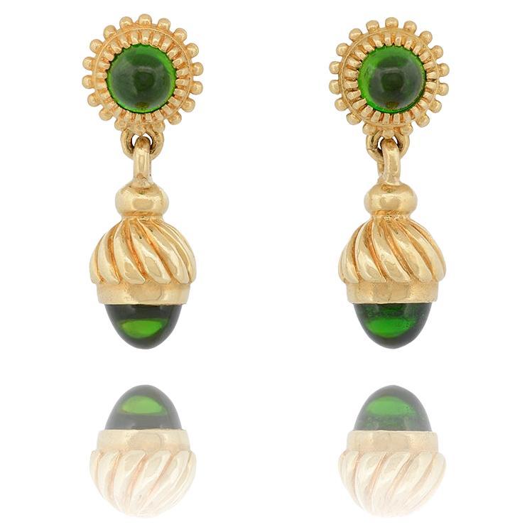 Luise Yellow Gold Flower Drop Earrings For Sale at 1stDibs