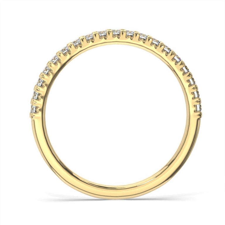 18K Yellow Gold Lauren French Pave Ring '1/4 Ct. tw' For Sale at 1stDibs