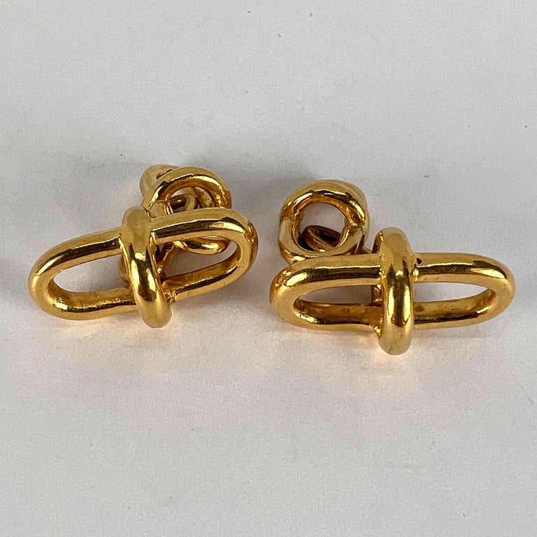 18K Yellow Gold Marine Chain Link Cufflinks For Sale at 1stDibs