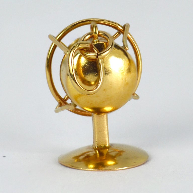 18 Karat Yellow Gold Mechanical Desk Fan Charm Pendant For Sale at ...