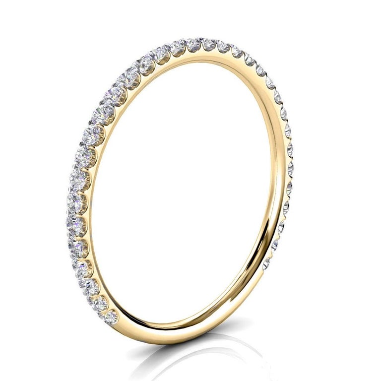 Customizable 18K Yellow Gold Mini Carole Micro-Prong Diamond Ring '1/4 ...