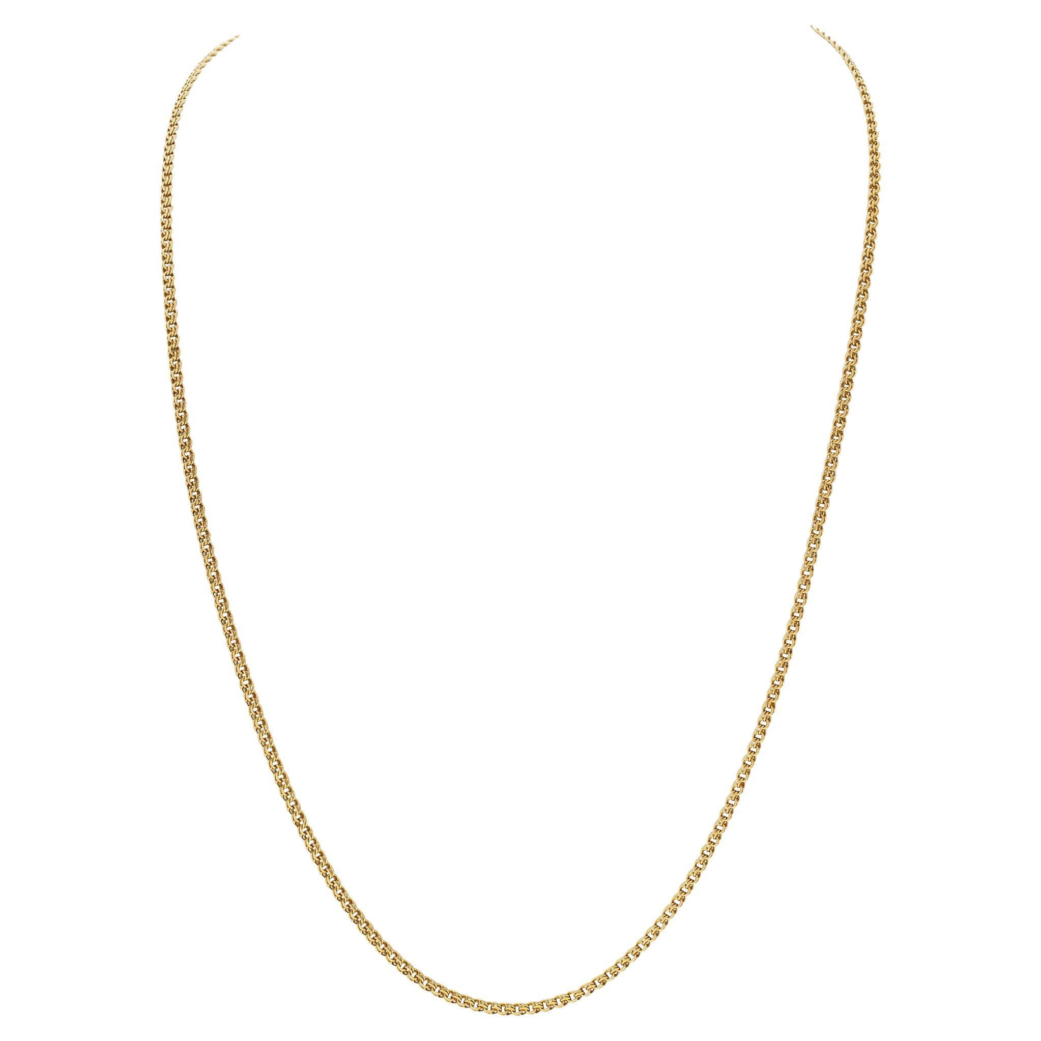 Yellow Gold Cobra Chain Necklace For Sale at 1stDibs