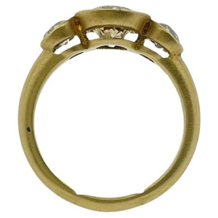 18K Yellow Gold Old European Diamond Ring For Sale at 1stDibs