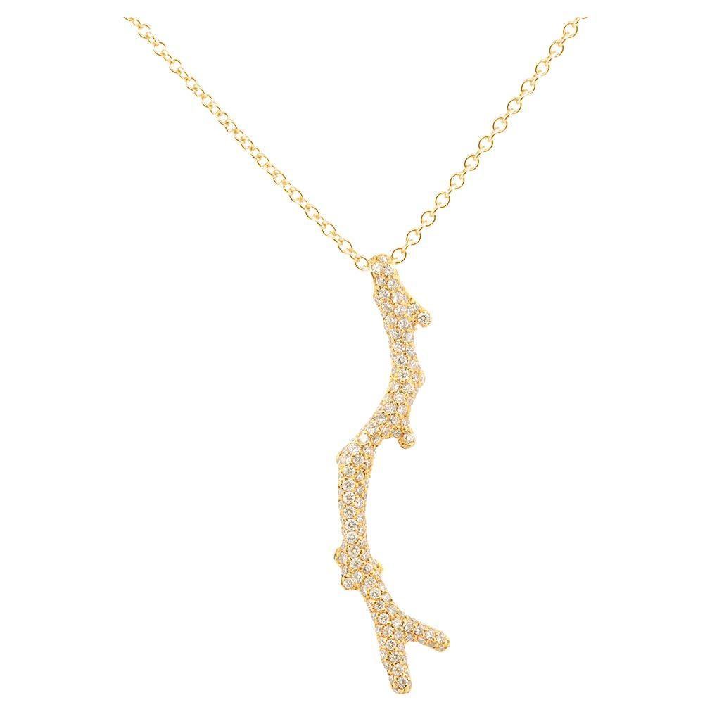 Samira 13 Pave Diamond Shark Tooth Pendant 18k Gold Handmade Chain ...