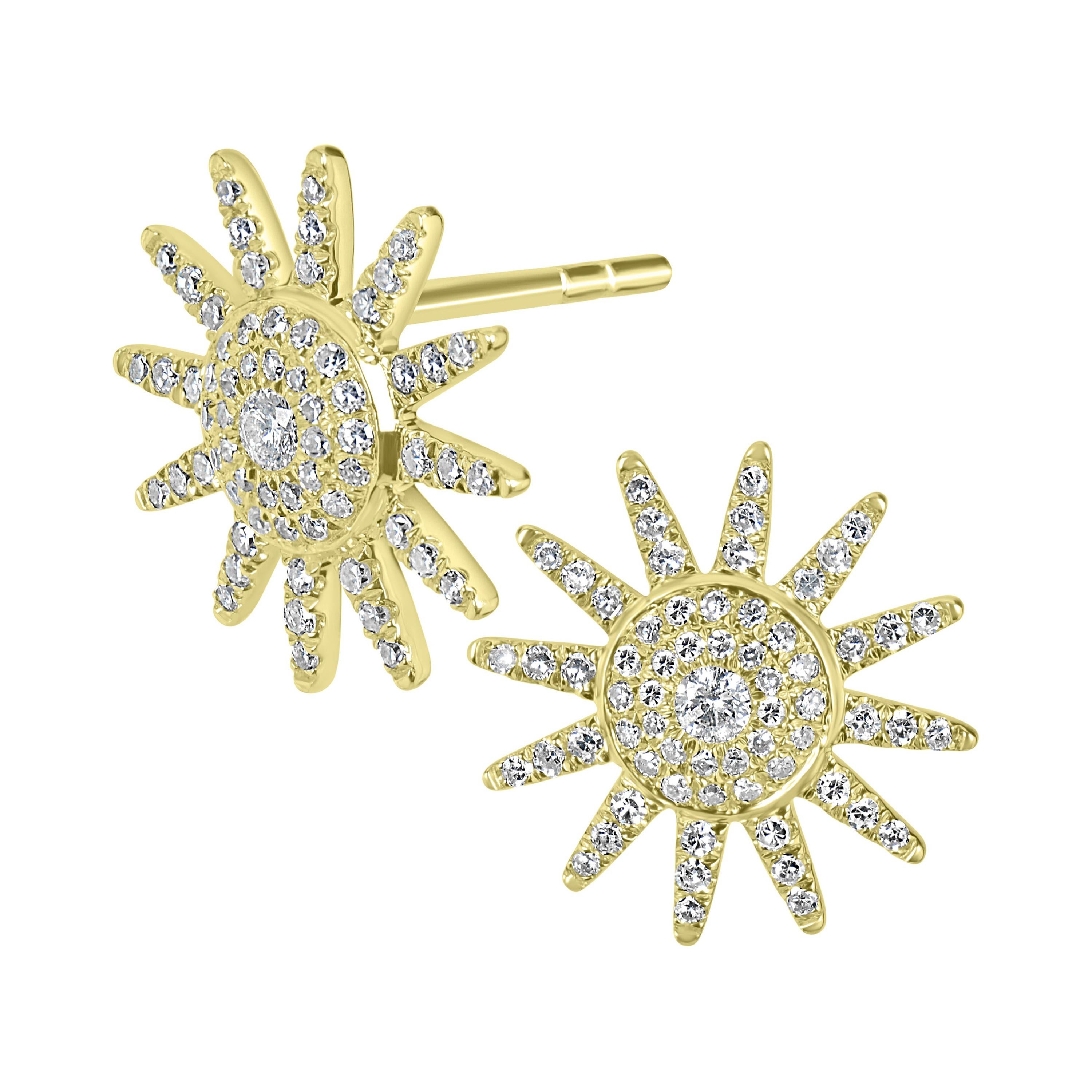 CARTIER Pave Diamond Stud Earrings at 1stDibs