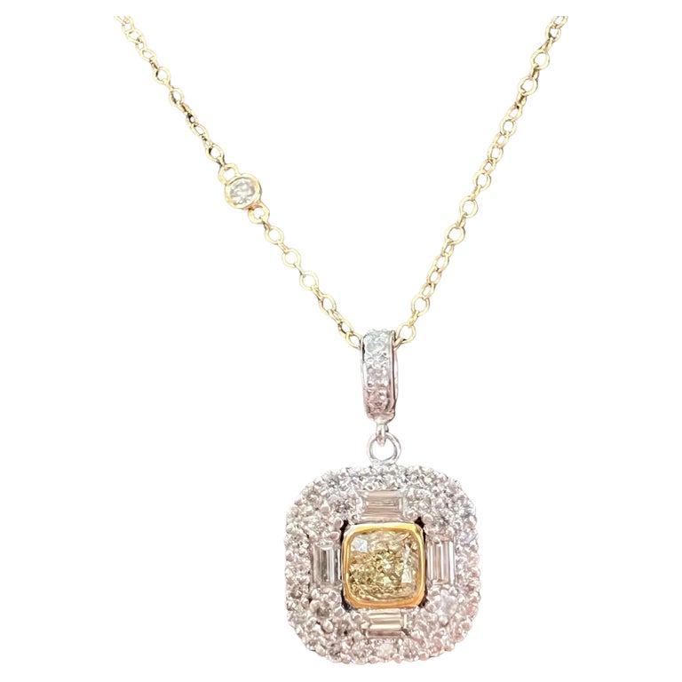 18k Yellow Gold / Platinum and Yellow Diamond with White Diamonds ...
