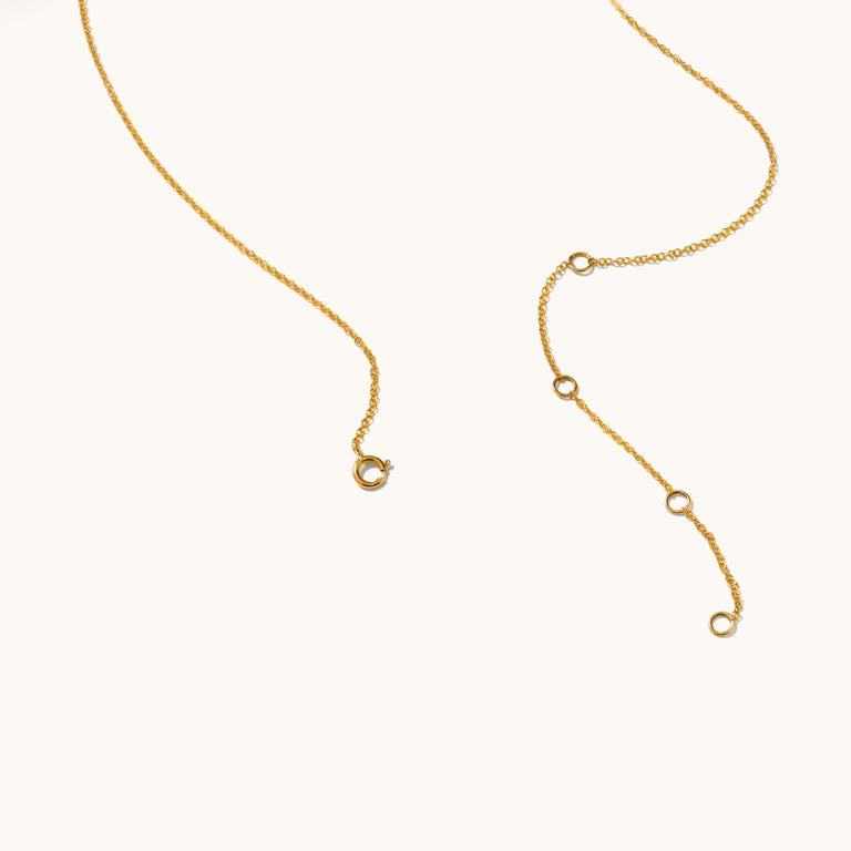 18K Yellow Gold Round Diamond Rectangle Pendant Necklace For Sale at ...