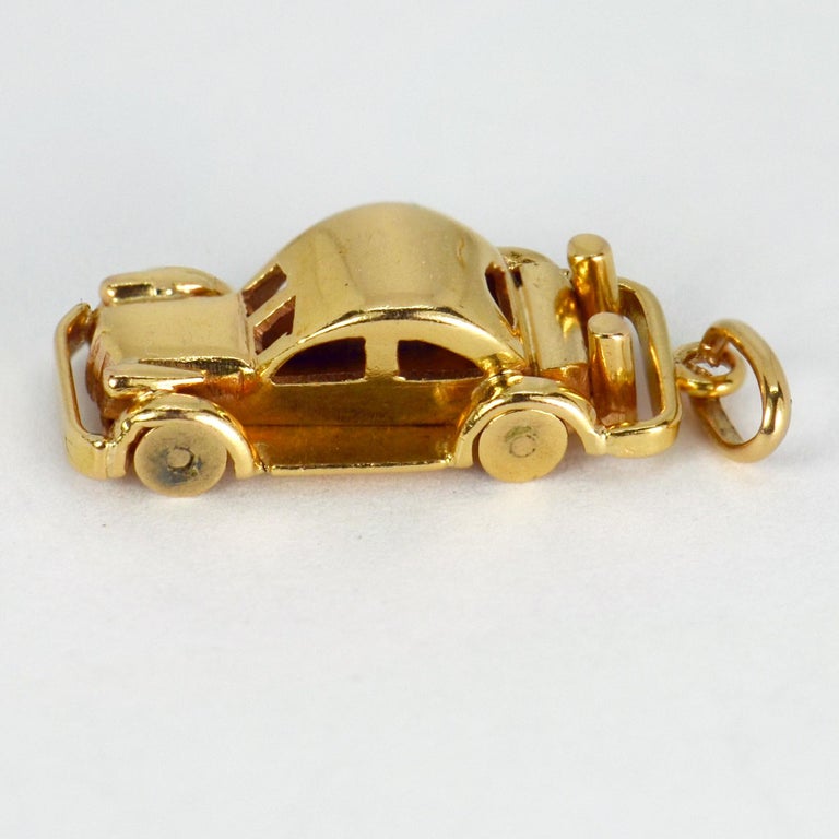 18 Karat Yellow Gold Saloon Car Charm Pendant at 1stDibs