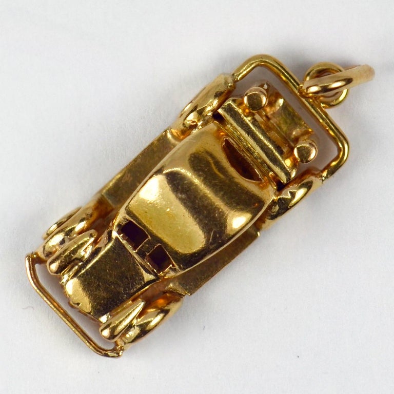 18 Karat Yellow Gold Saloon Car Charm Pendant at 1stDibs