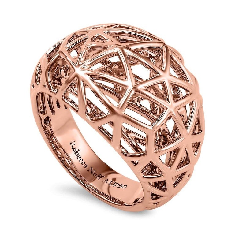 Customizable 18k Yellow Gold Satin Finish Nest Ring For Sale at 1stDibs