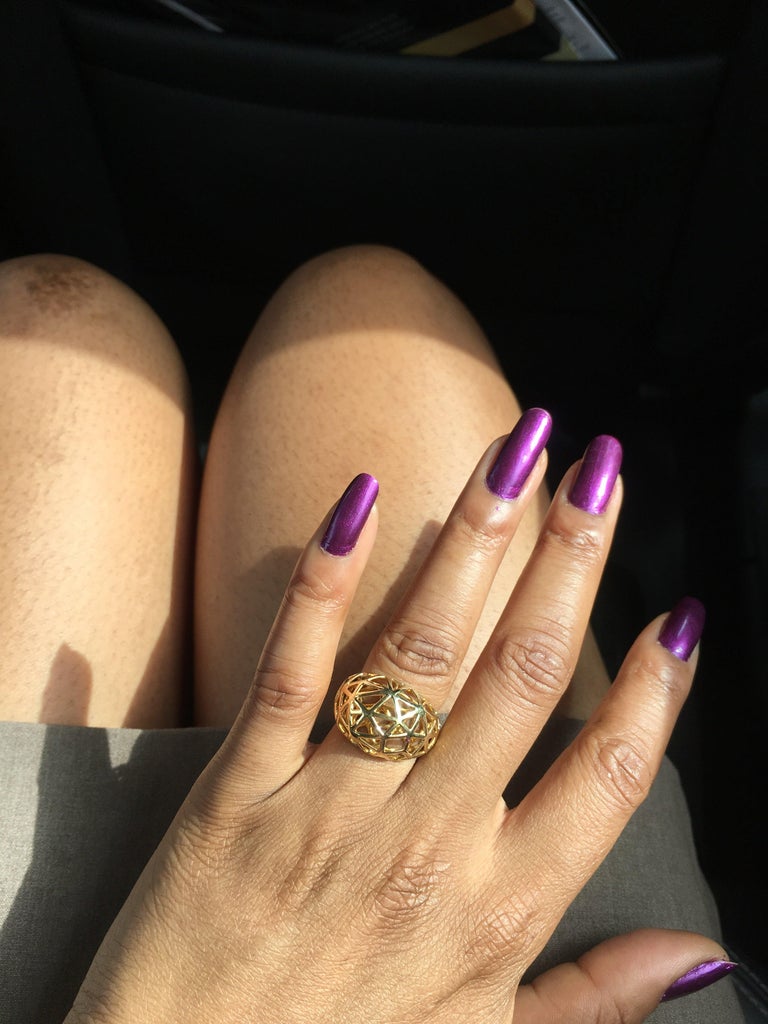 Customizable 18k Yellow Gold Satin Finish Nest Ring For Sale at 1stDibs