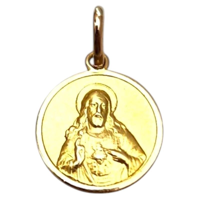 18K Yellow Gold Small Blessed Mother and Baby Jesus Pendant #25297 For ...