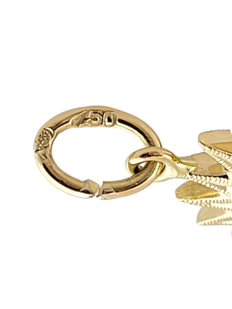 18k Yellow Gold Sun Charm For Sale at 1stDibs