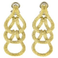 New 18k Gold Platinum GIA Ceylon Yellow Sapphire w/ Diamond Drop Dangle ...