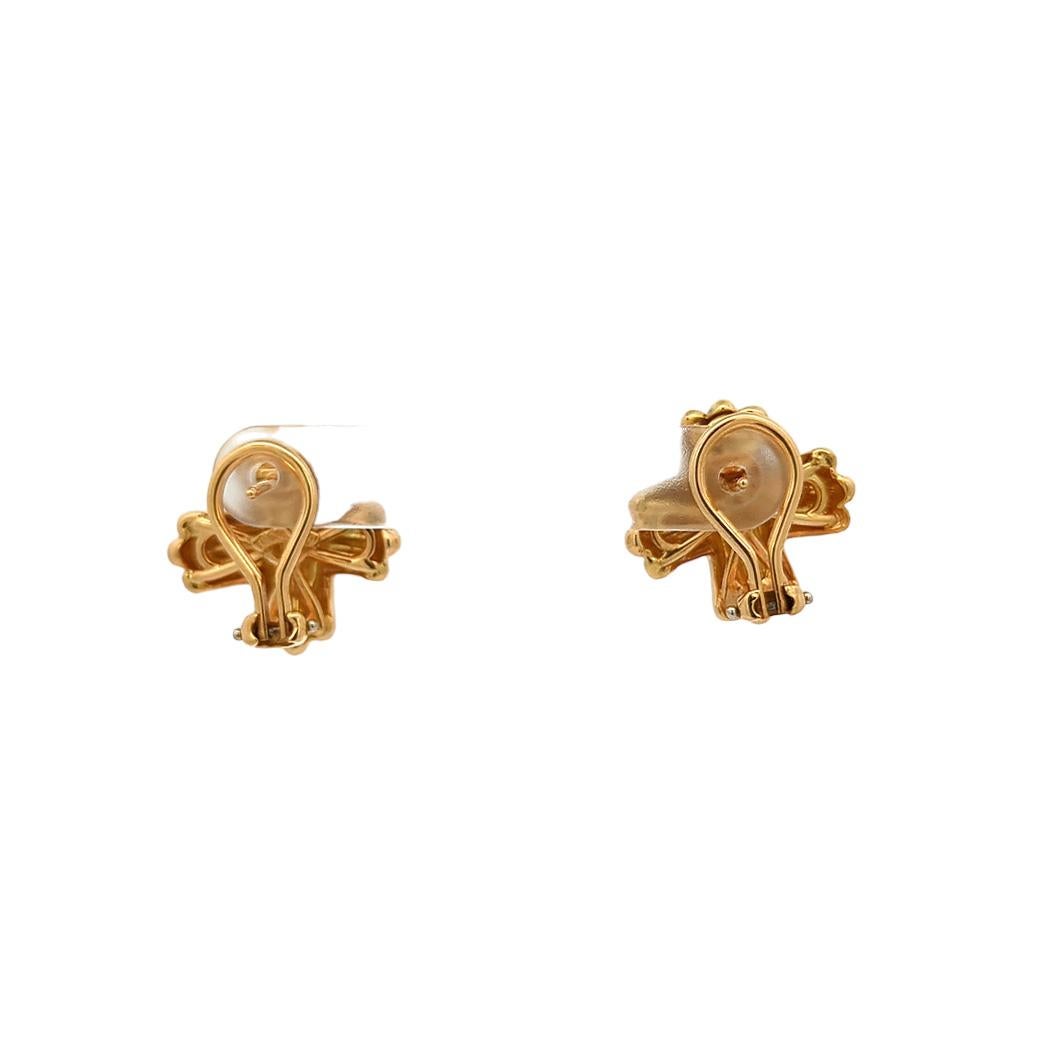 18k Yellow Gold Tiffany and Co. X Signature Earrings at 1stDibs