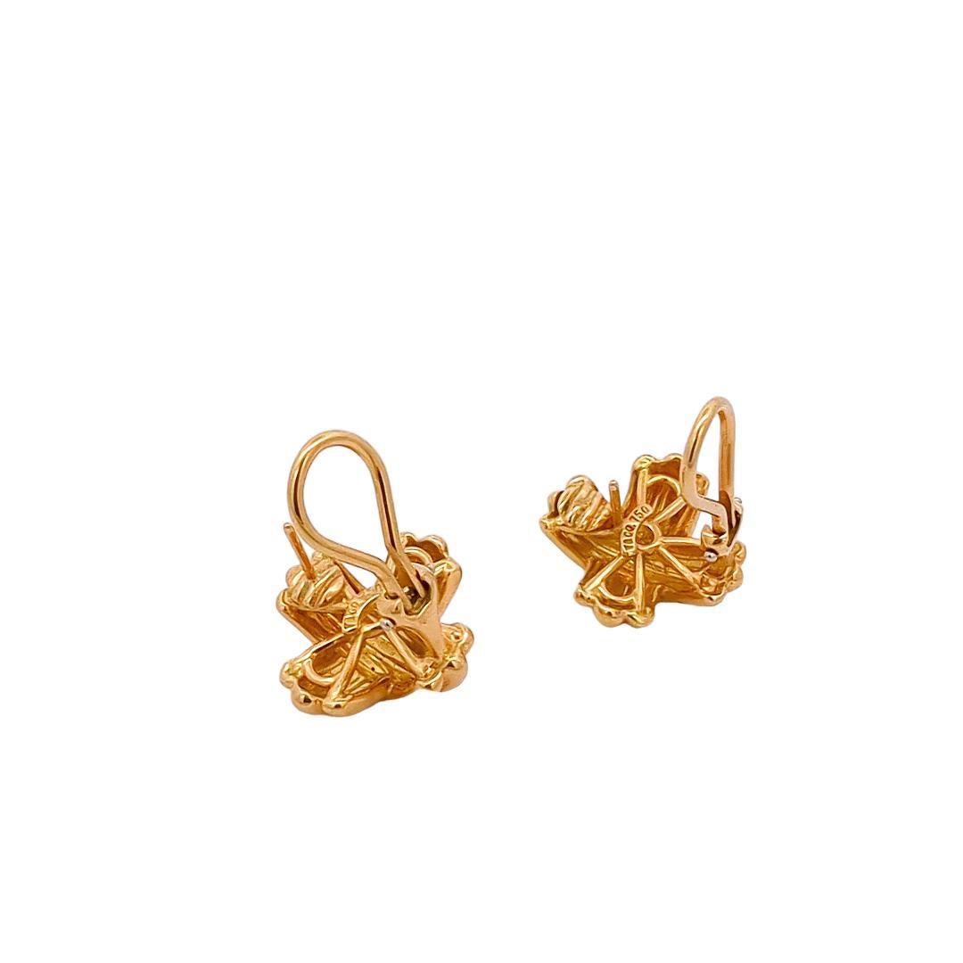 18k Yellow Gold Tiffany and Co. X Signature Earrings at 1stDibs