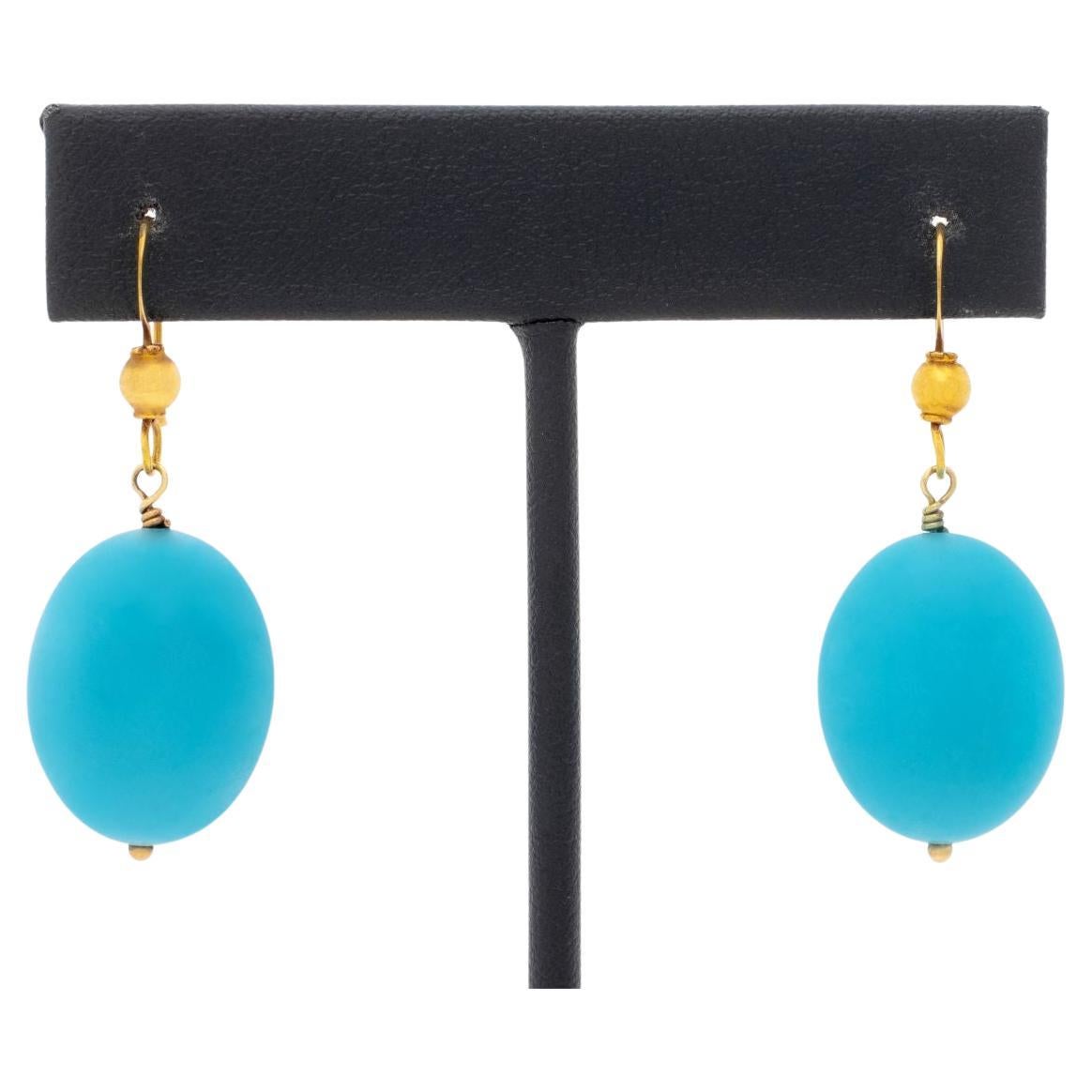 David Yurman 18k Yellow Gold Bead Turquoise Twisted Cable Cuff Drop ...