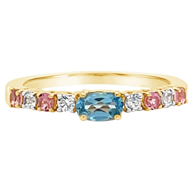 18K Yellow Gold Vermeil Gemstone Ring For Sale at 1stDibs