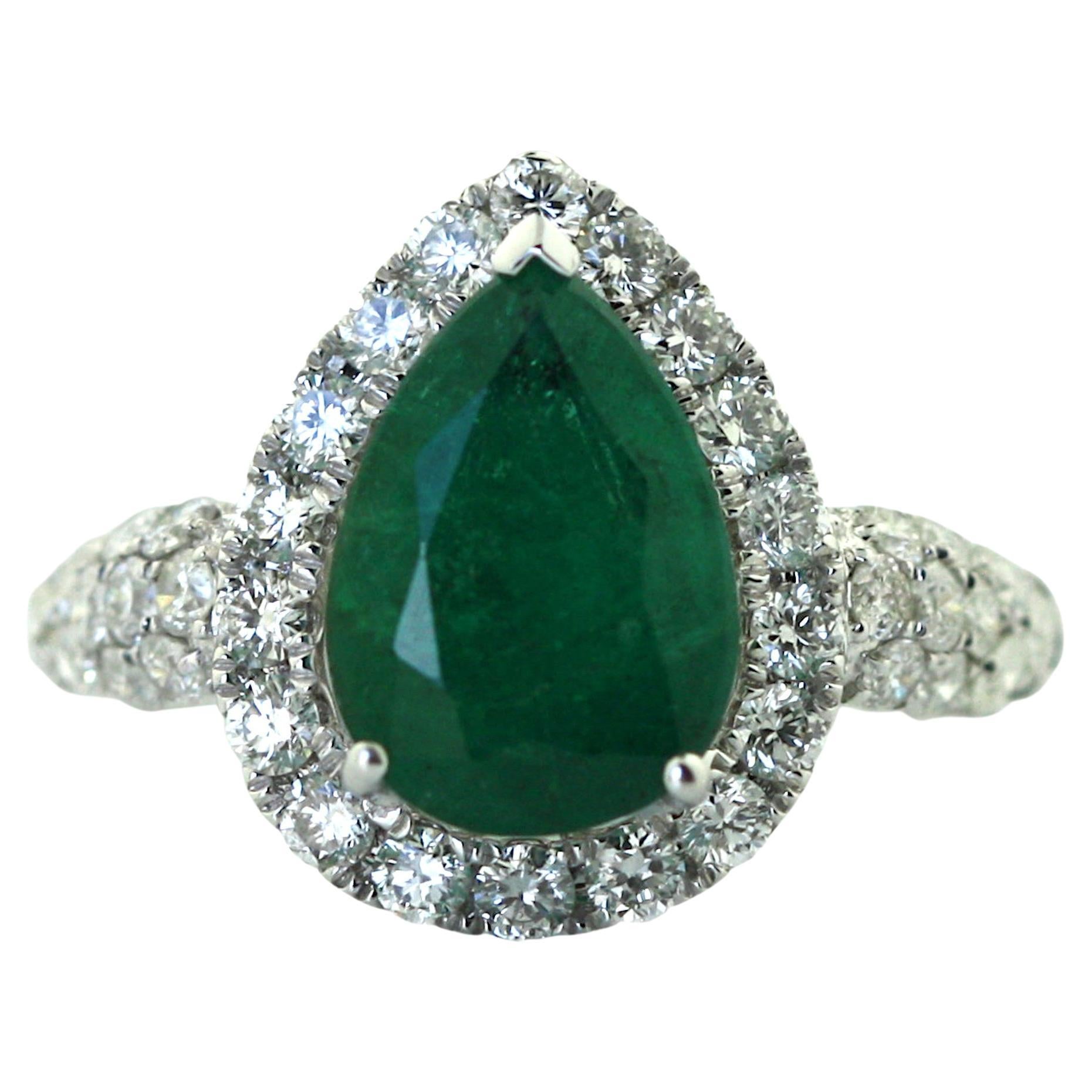Emerald And Diamond Ring At 1stDibs Emerald And Diamond Ring At 1stDibs