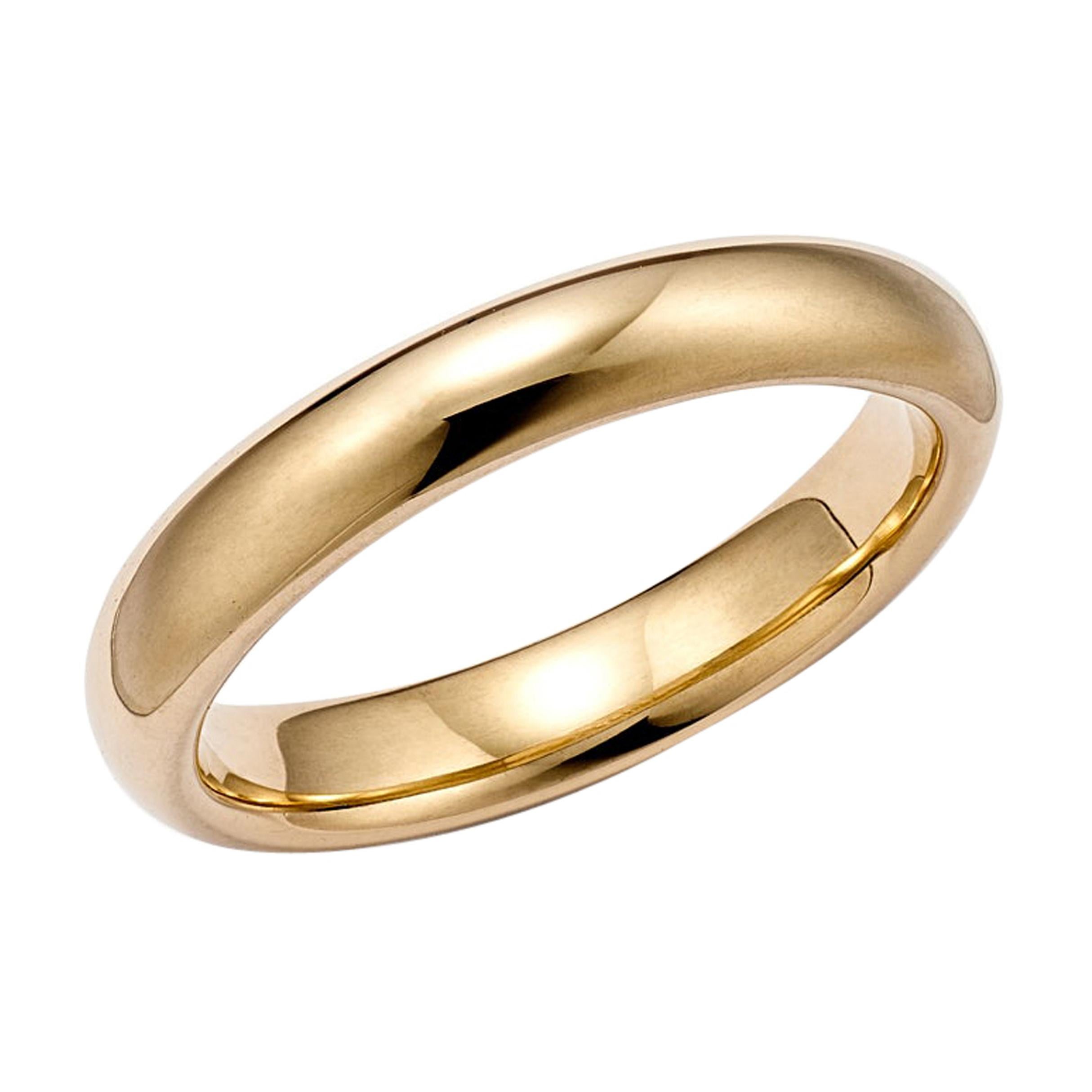 18kt Fairmined Ecological Gold Union Classic Square Wedding Ring in ...