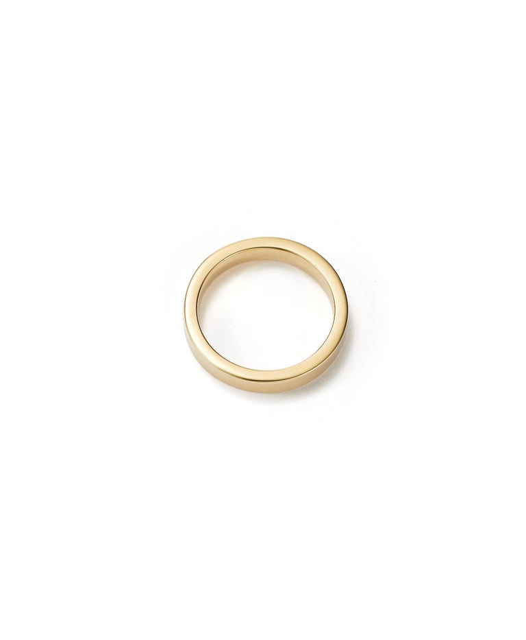 18kt Fairmined Ecological Gold Union Classic Square Wedding Ring in ...