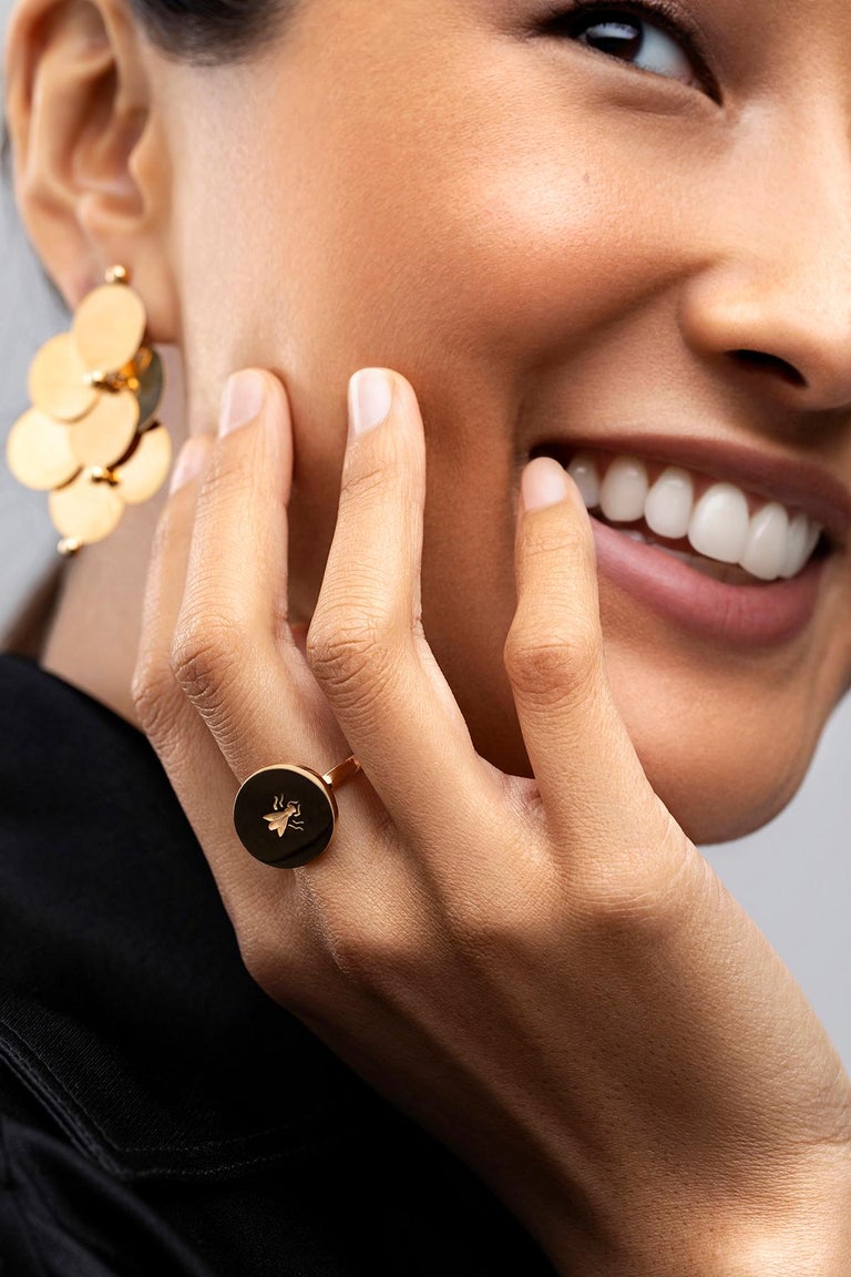 Customizable 18kt Fairmined Ecological Yellow Gold Bombini Bee Ring For ...