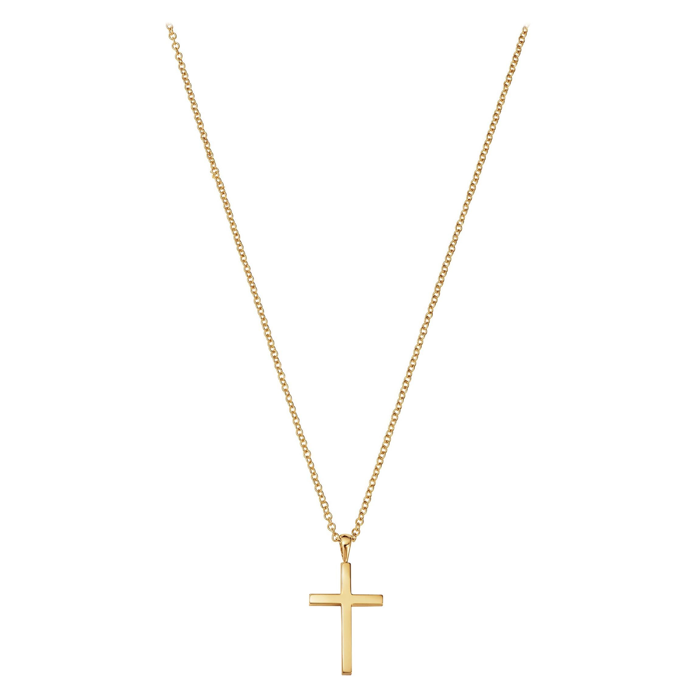 German Modern Cross Yellow Gold For Sale at 1stDibs