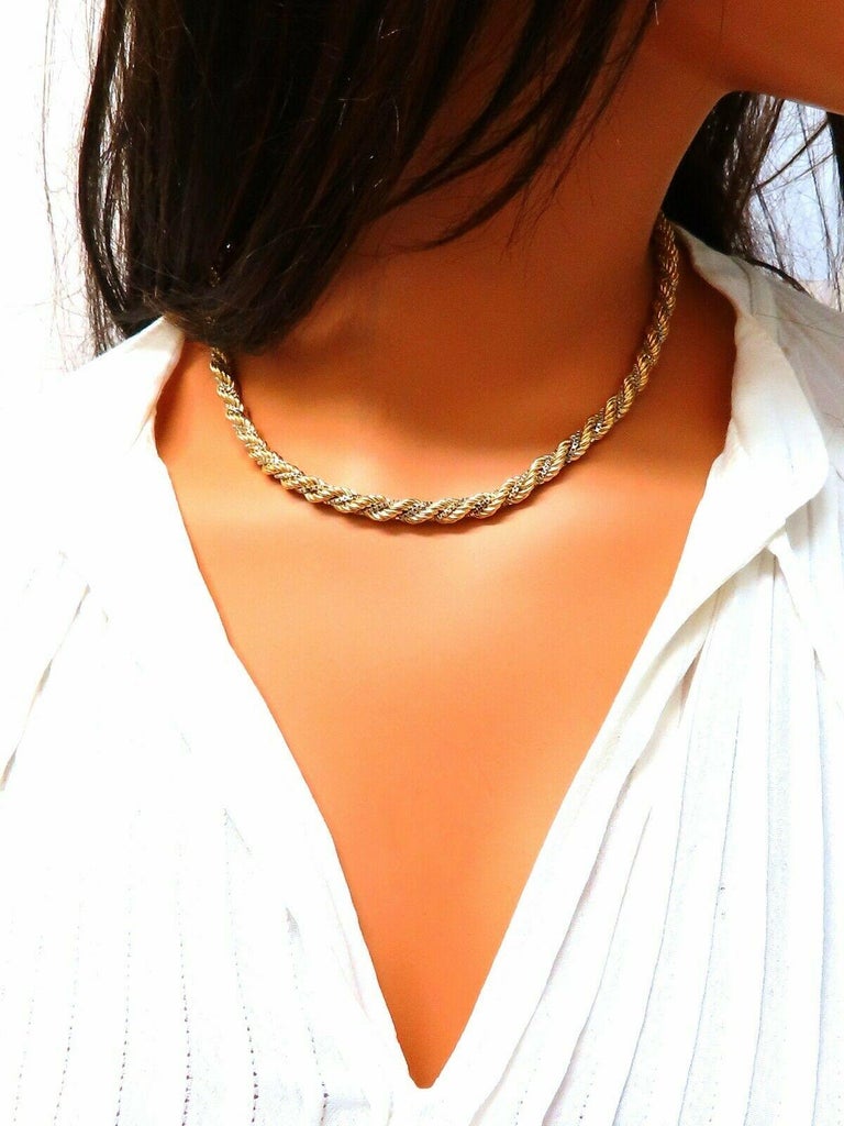 18 Karat Gold Rope Chain 40gm For Sale at 1stDibs | 40gm gold chain