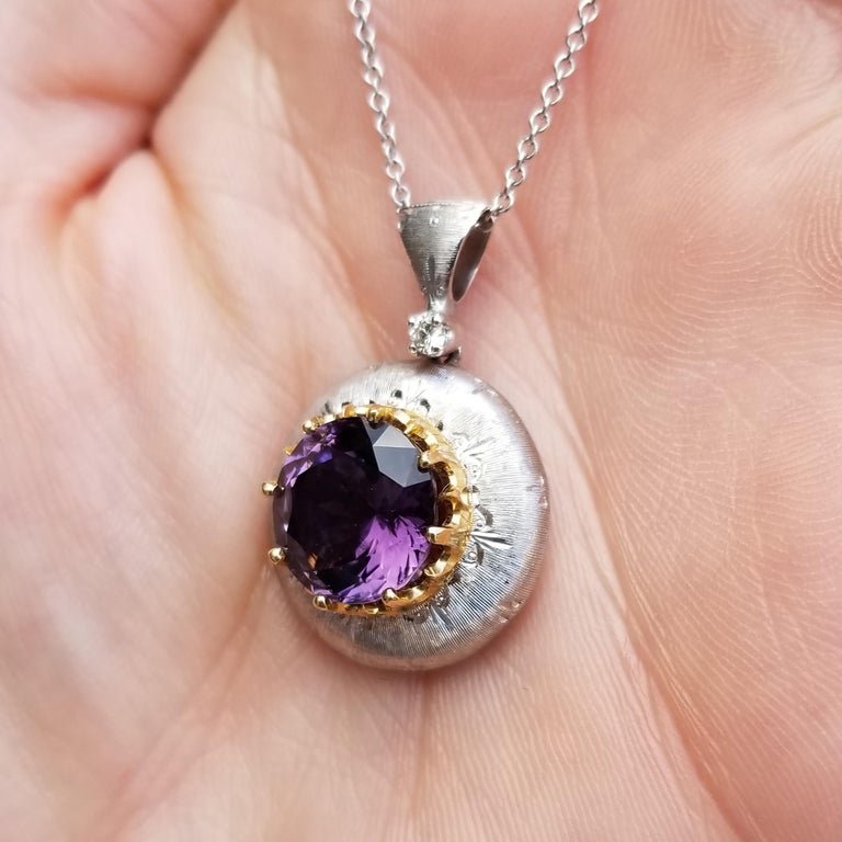 Cynthia Scott Purple Scapolite in 18kt Gold Pendant, Made in Italy For ...