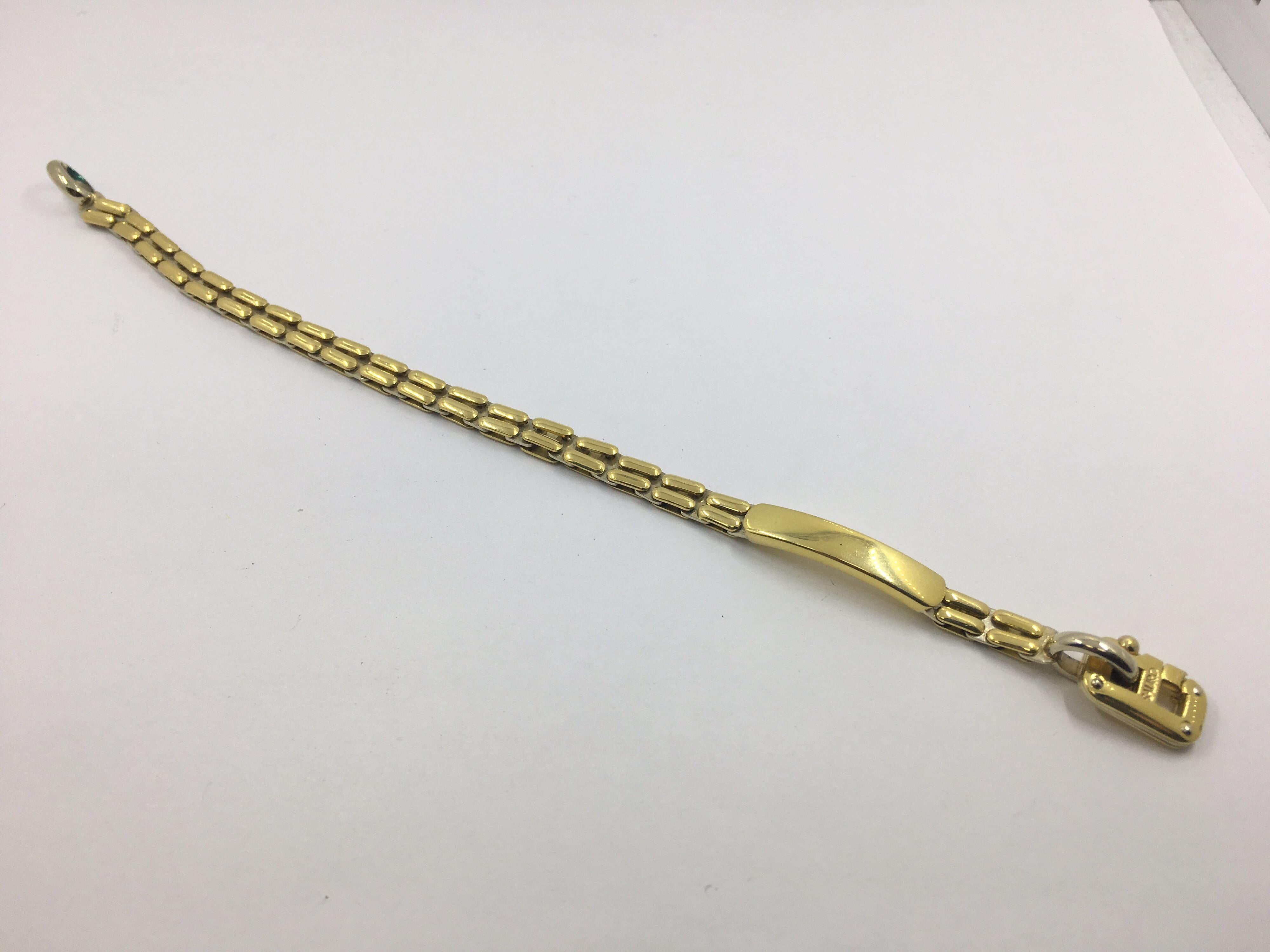 18 Karat Gold Link Id Bracelet For Sale at 1stDibs | enterogold, sauro ...