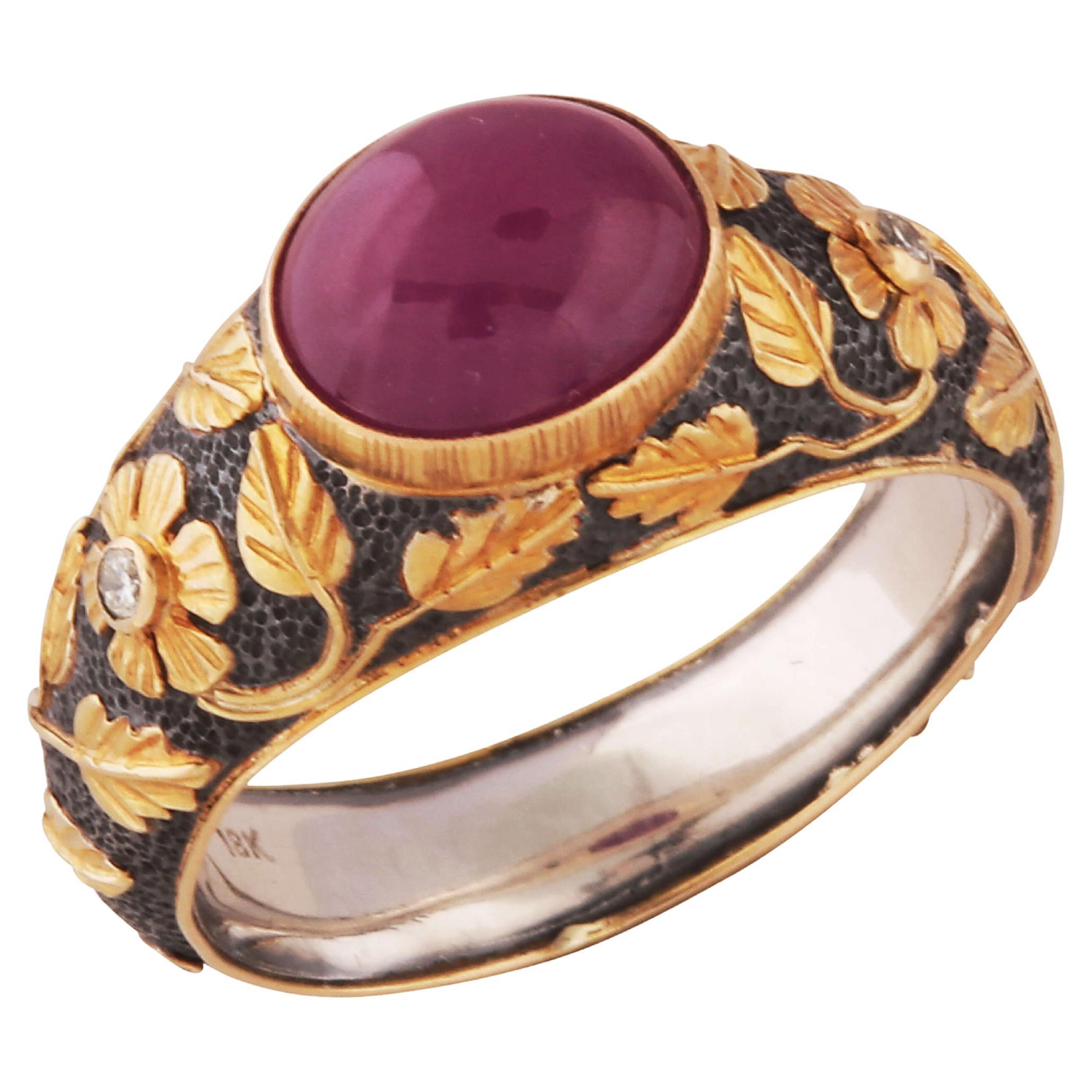 Exceptional 18kt Gold Snake Ring For Sale at 1stDibs