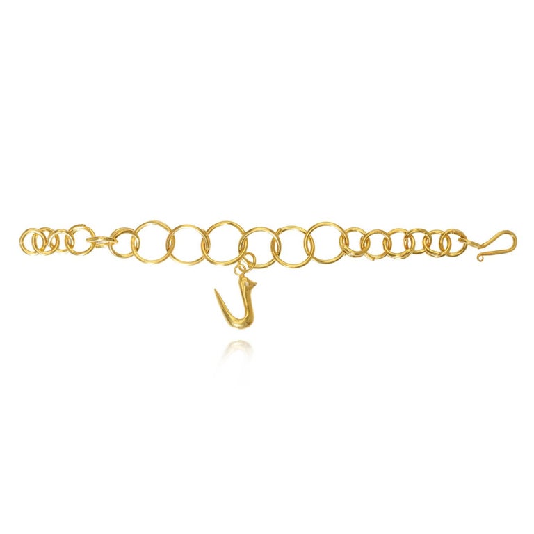 18kt Gold Vermeil PSTM Afghanistan Kuchi Bird Bracelet For Sale at 1stDibs