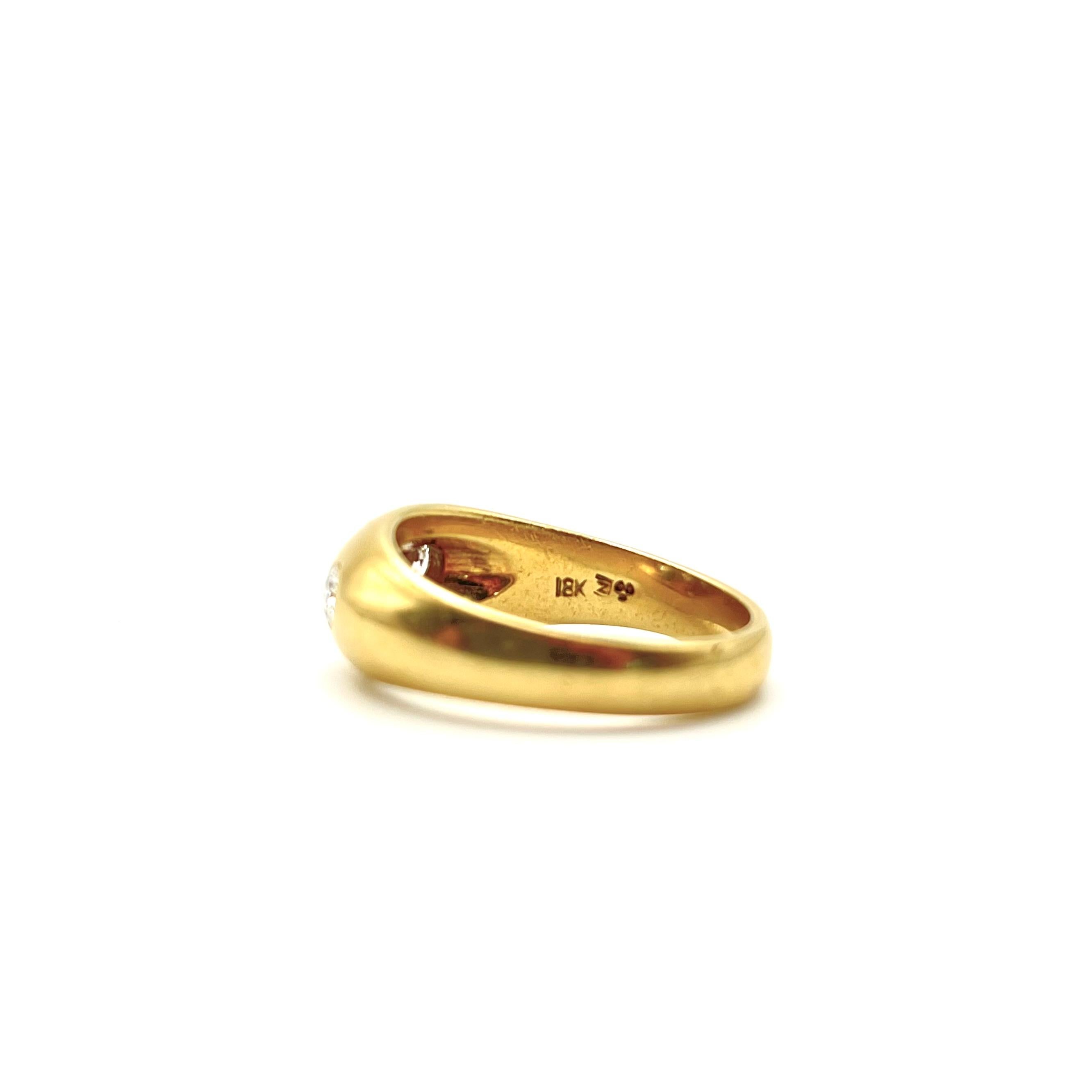 18KT Gypsy Set Men's Diamond Ring at 1stDibs