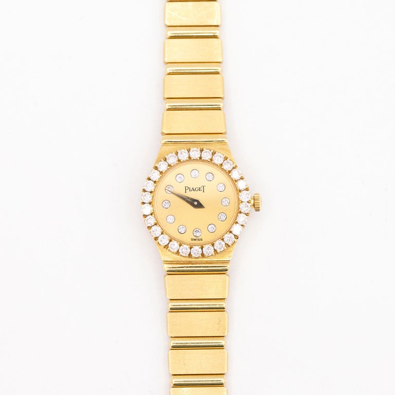 18kt Piaget Polo Quartz w/ Diamonds at 1stDibs