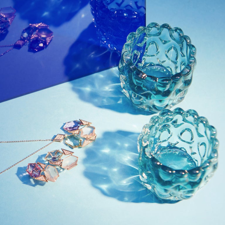 18kt Rose Gold Les Gemmes Multicolor Necklace with Amethyst and ...