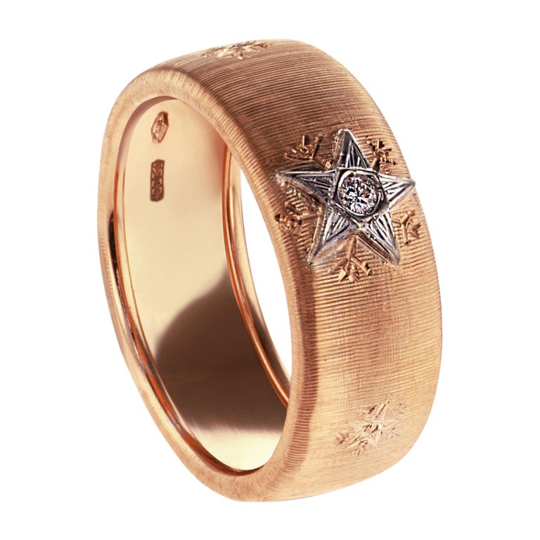 18kt Rose Gold Diamond Caterina Band Ring For Sale at 1stDibs