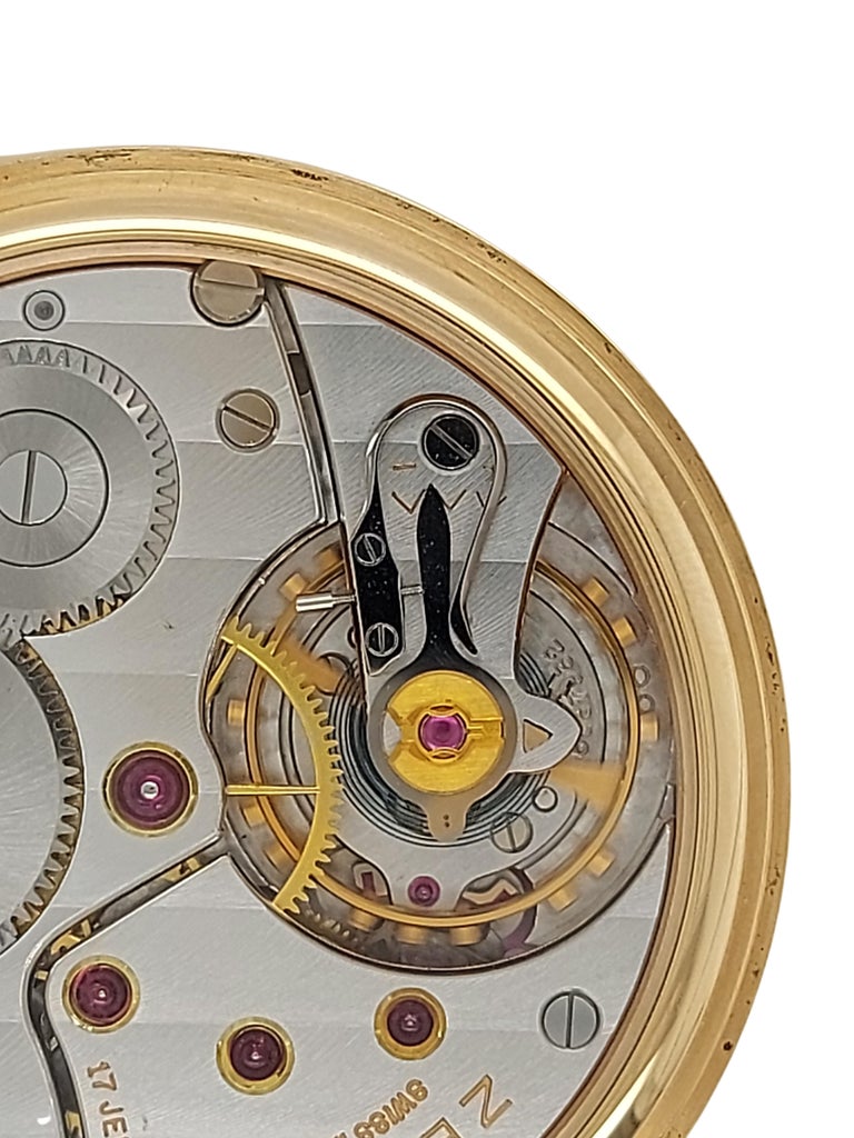 18kt Rose Zenith Open Face Pocket Watch Thomas Engel No° 9 with Box and ...