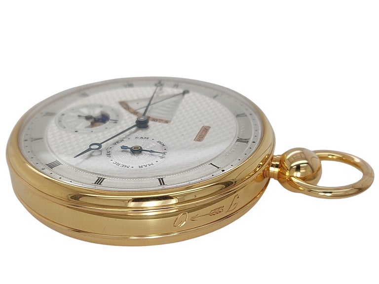 18kt Rose Zenith Open Face Pocket Watch Thomas Engel No° 9 with Box and ...