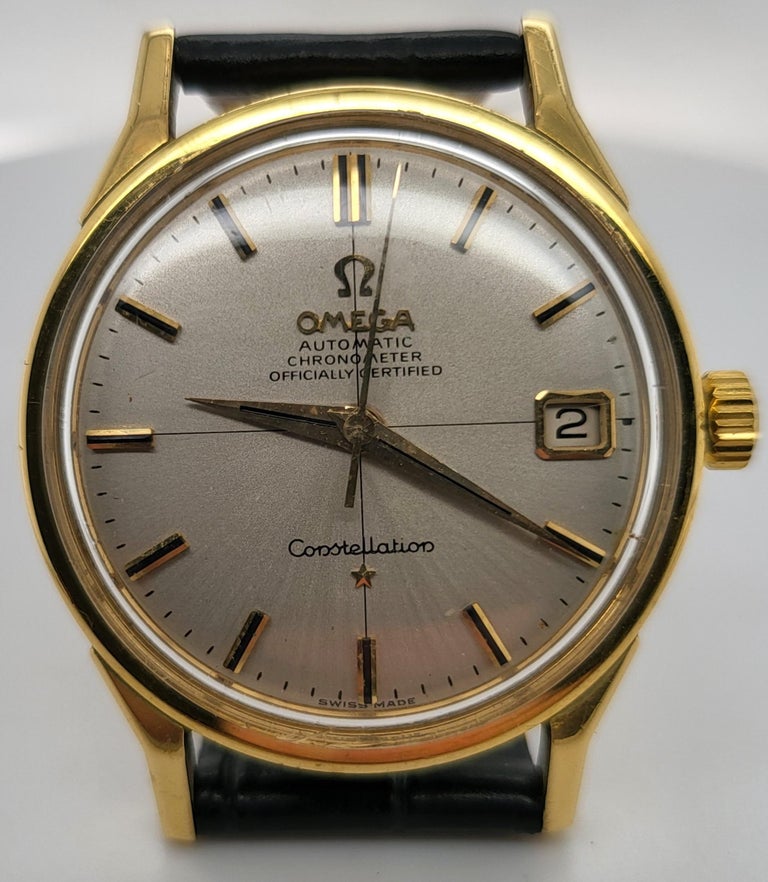 18kt Solid Gold Omega Constellation Chronometer Officially Certified, Cal 561 For Sale at 1stDibs